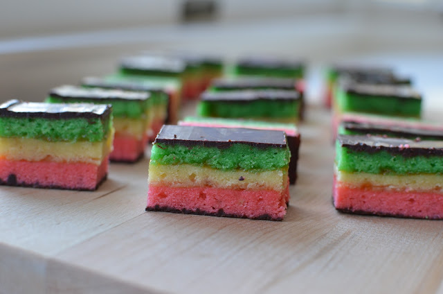 Playing with Flour: Tri-color cookies - the twelve hour project