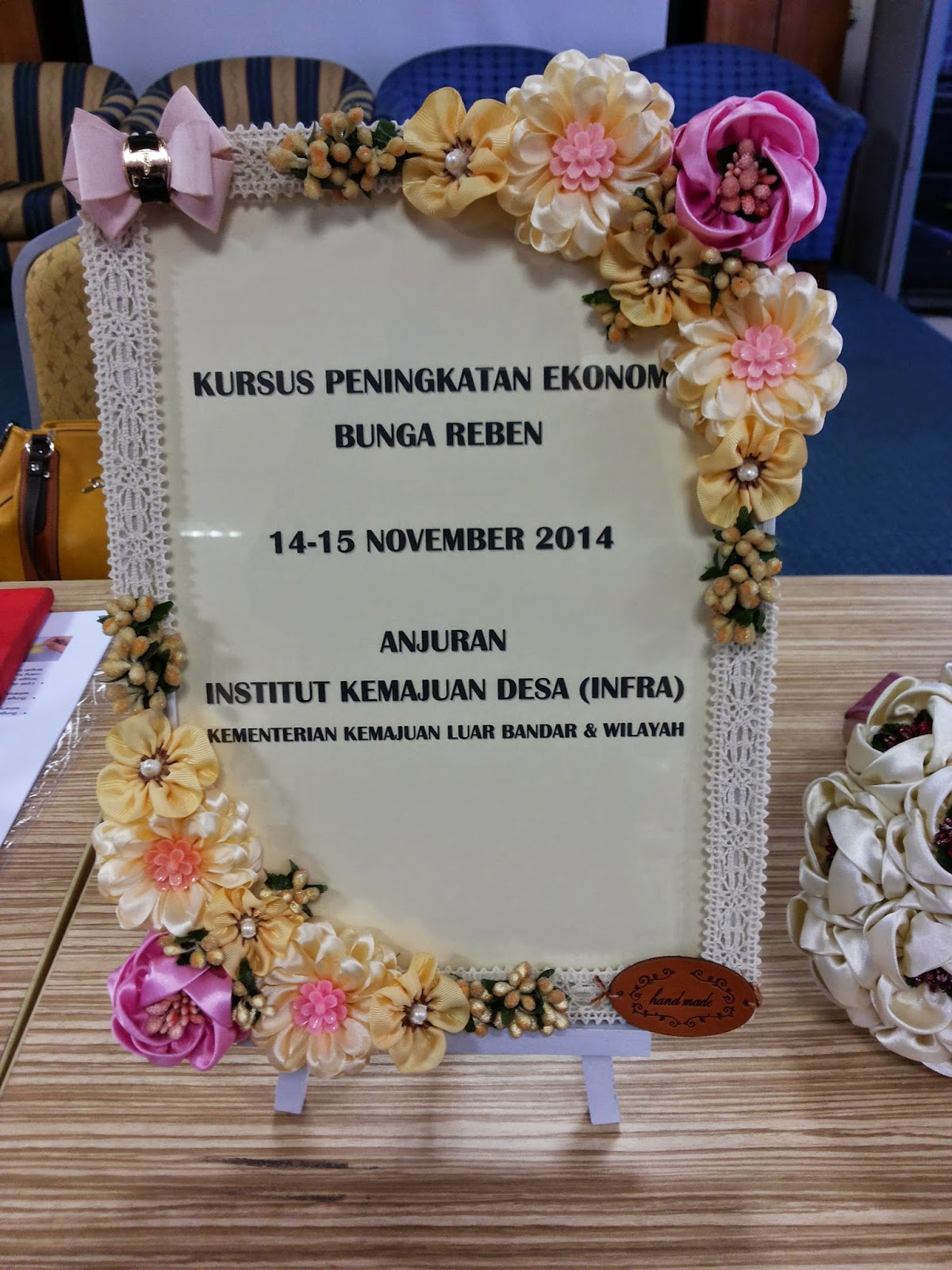 Suzana Mustafa: KURSUS BUNGA REBEN ANJURAN INFRA (SIRI 2/2014)