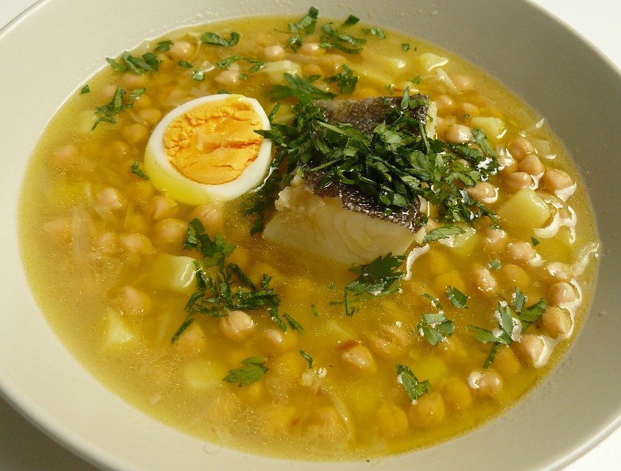 Outras Comidas: Sopa Rica de Bacalhau com Grão