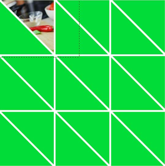 Triangle Grid Photograph Collage Inward Gimp - Photoshop Tutorials