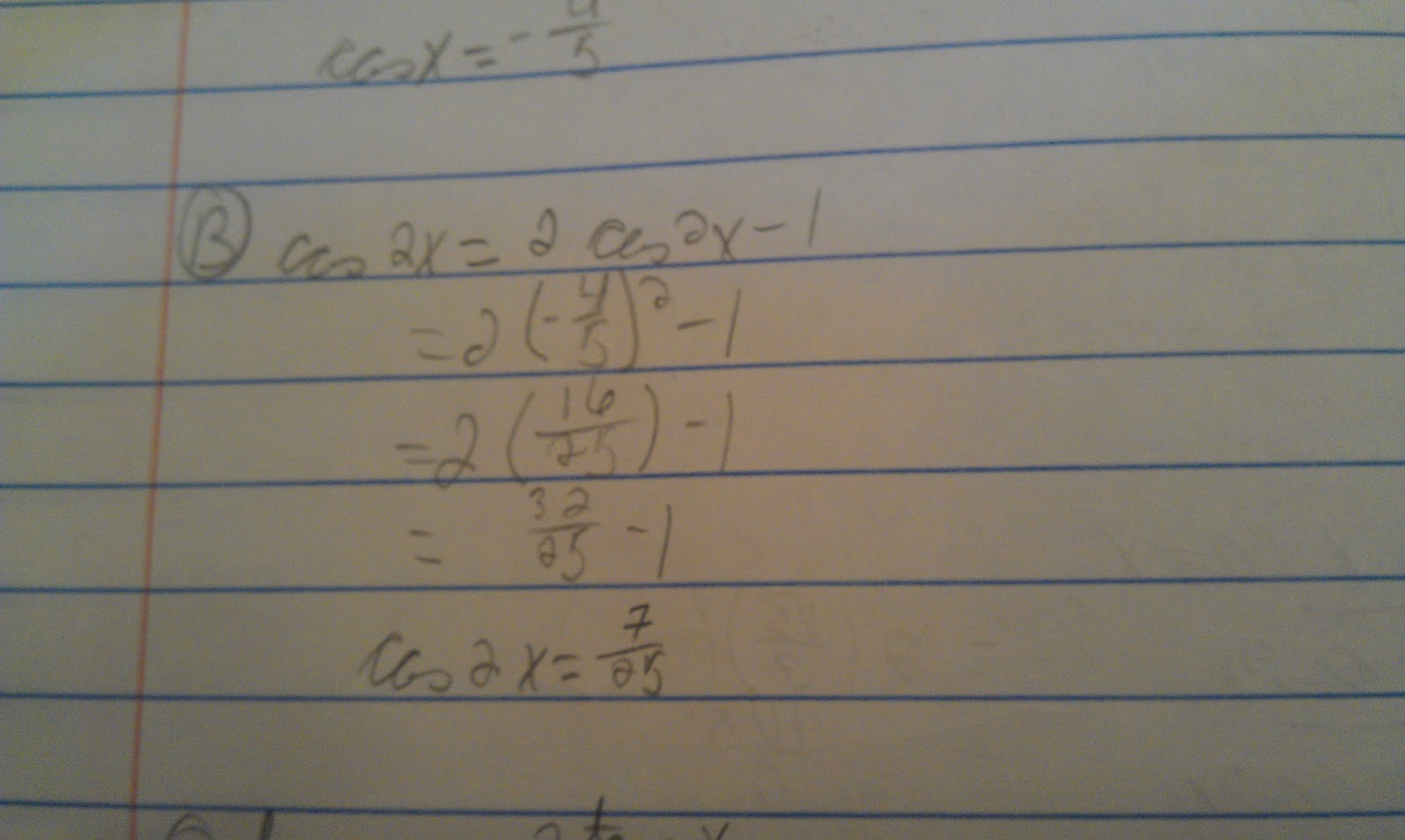 Matematicas: Formulas de doble angulo
