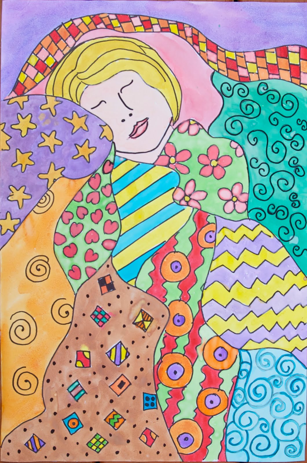 Art Blast!: April 2011 - Gustave Klimt "Sleeping Quilt"