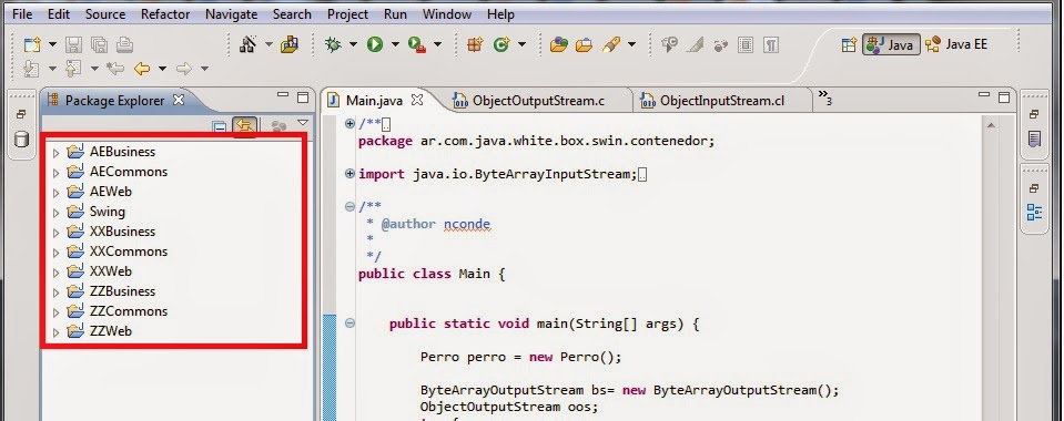 Eclipse - Working Sets - ¿Como crear un Working Sets? - Visibilidad de ...