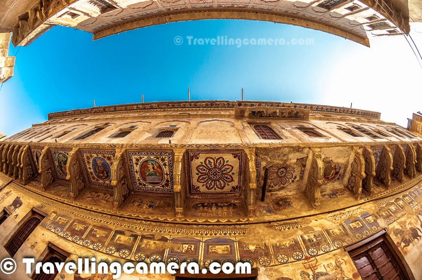 Tour de Churu Streets having grand havelis with marvelous fresco ...
