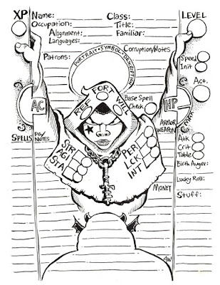 Doomslakers!: DCC RPG: Wizard Character Sheet