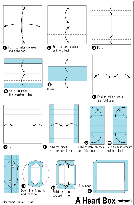 Heart Box - Easy Origami instructions For Kids