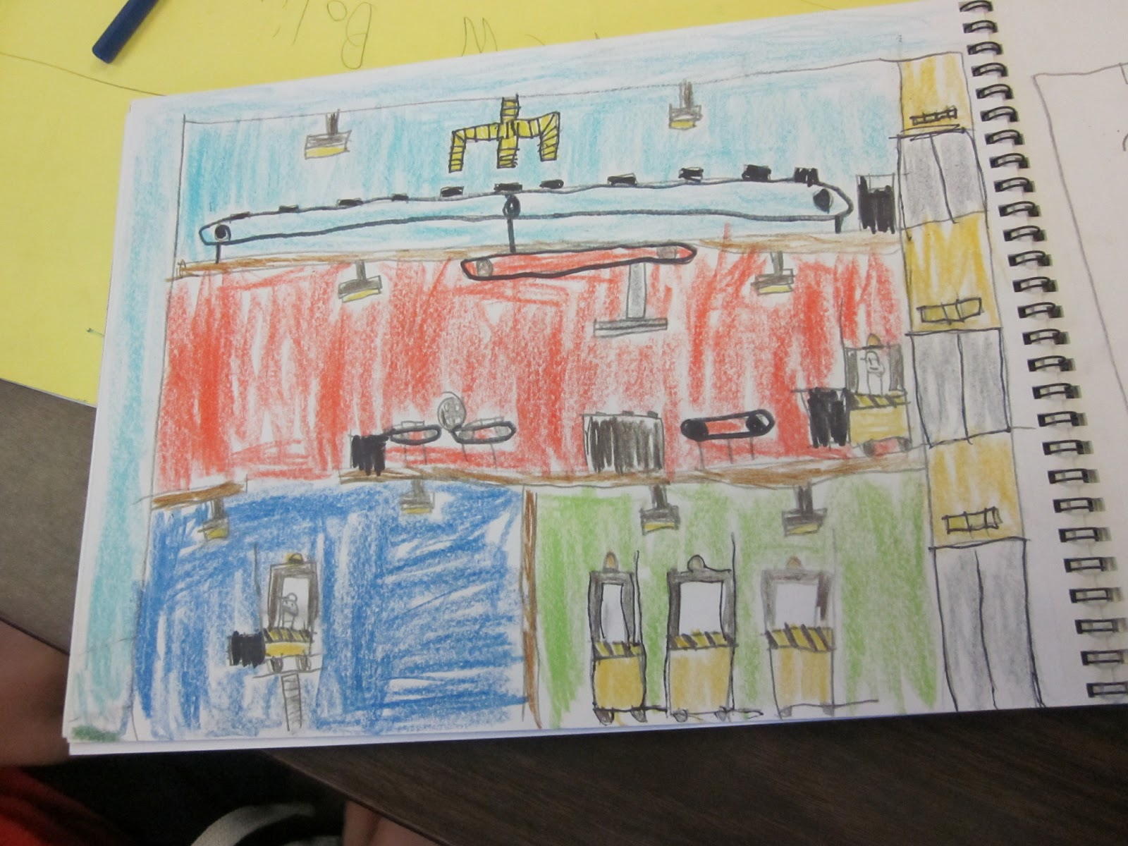 The Lenkerville Art Room: Wednesday Works - Factory Design with 3rd grade