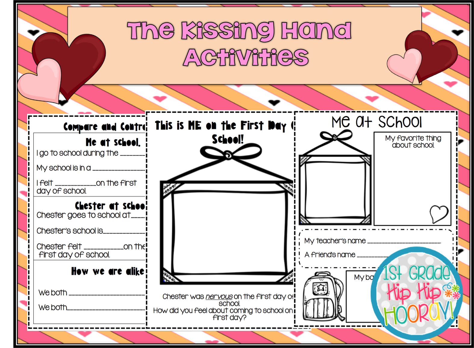 1st Grade Hip Hip Hooray!: The Kissing Hand...Craft and Activities