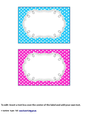 Classroom Freebies Too: Editable Labels for Your Classroom