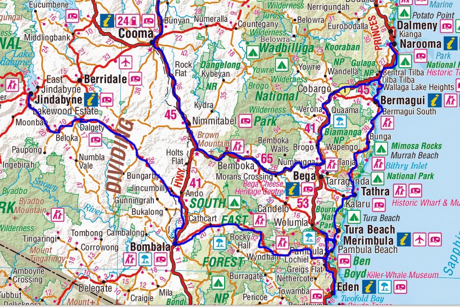 Living the Dream in Oz: Cooma to Far South Coast then over to Tumut