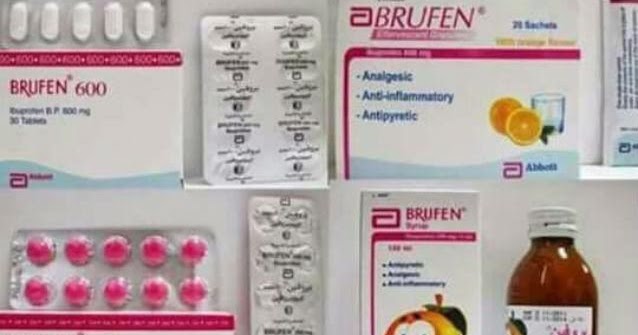 بروفين Brufen إيبوبروفين أقوى مسكن وخافض للحرارة ومضاد للالتهابات نشرة ...