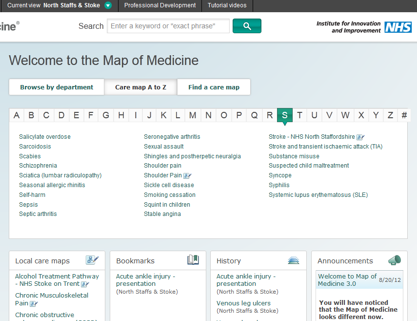 Map of Medicine Upgrades