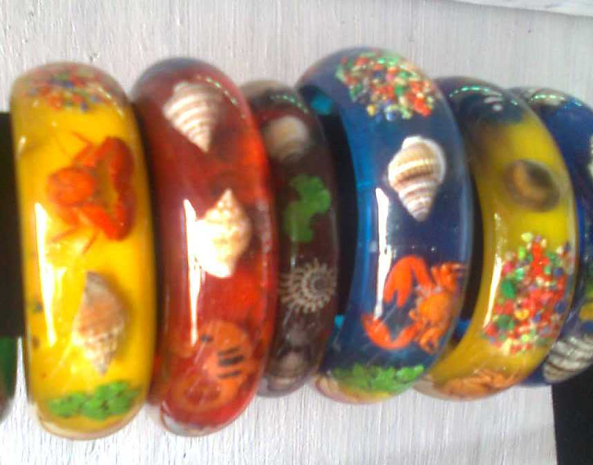 Gelang dan Aksesoris Resin Kerang | Aksara Kaisar Craft