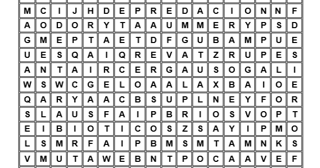 SOPA DE LETRAS "LOS ECOSISTEMAS"