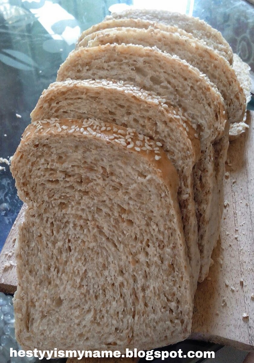 Roti tawar gandum / Whole wheat bread
