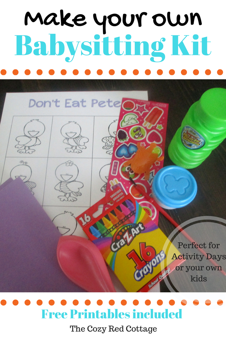 The Cozy Red Cottage: Make your own babysitting kit