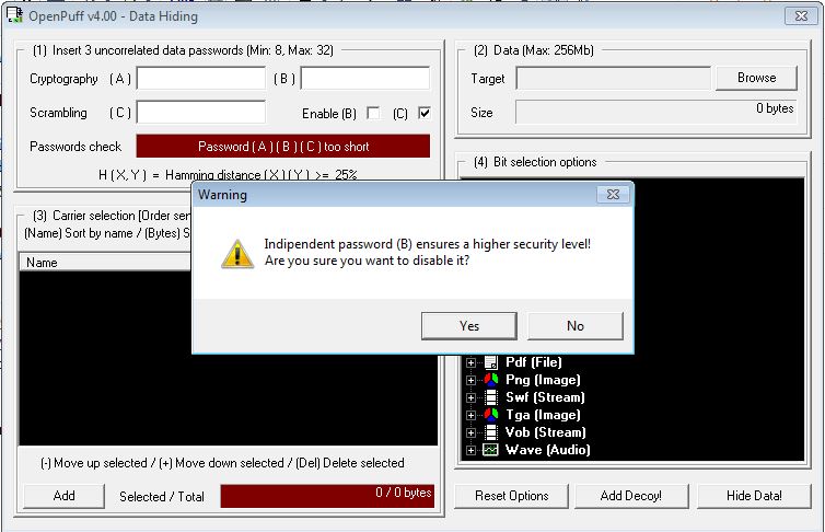 My Network Security Journal: Steganography (using OpenPuff v4.0)