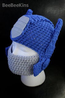 Awesome Optimus Prime crocheted cap