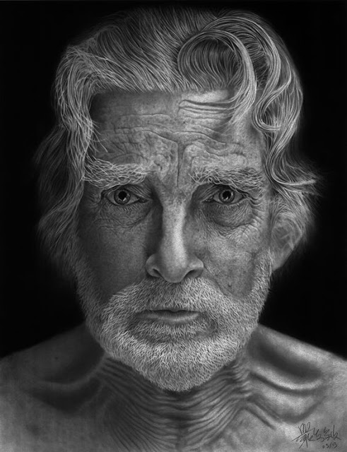 Old Man Pencil Drawing - Art Collection