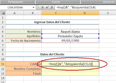 Aprendiendo Excel: Crear un código con funciones