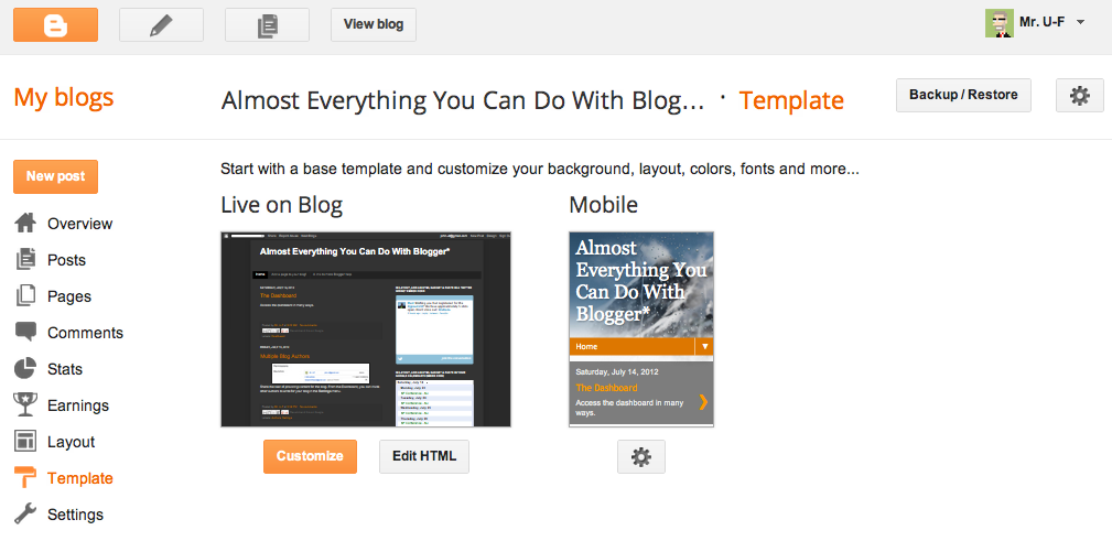 Almost Everything You Can Do With Blogger*
