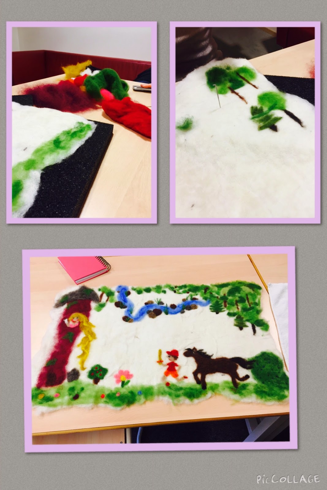 Pysselfröken: Textil - tova med ull