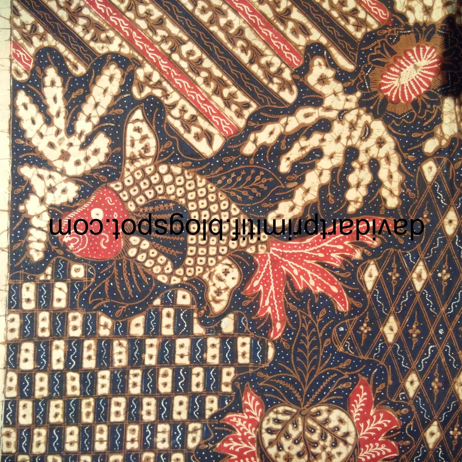 Art & Primitif: Batik Tulis Sogant Unik Ada Warna Merah Motif Sekar ...