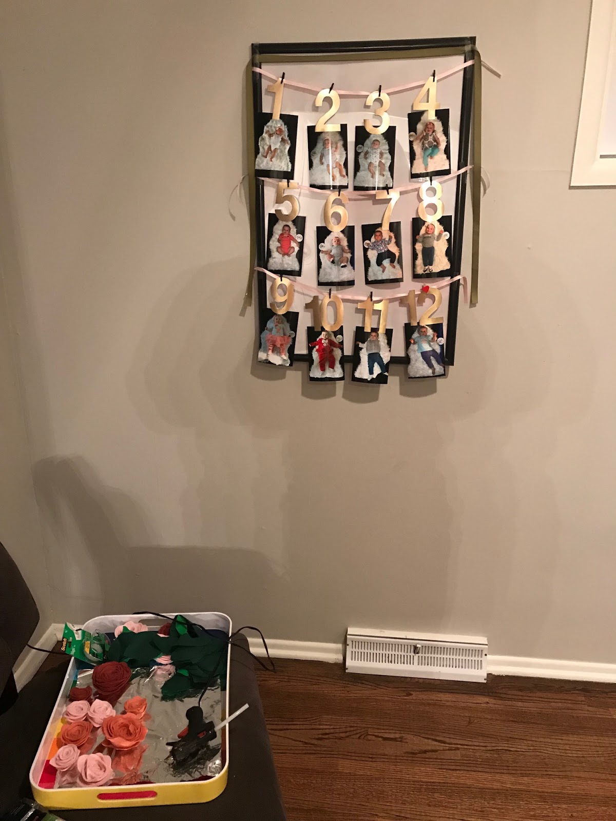 Lyndi's Projects: Monthly Baby Photo Display