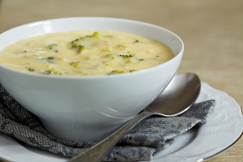 CrockPot Broccoli and Three Cheese Soup Recipe - A Year of Slow Cooking