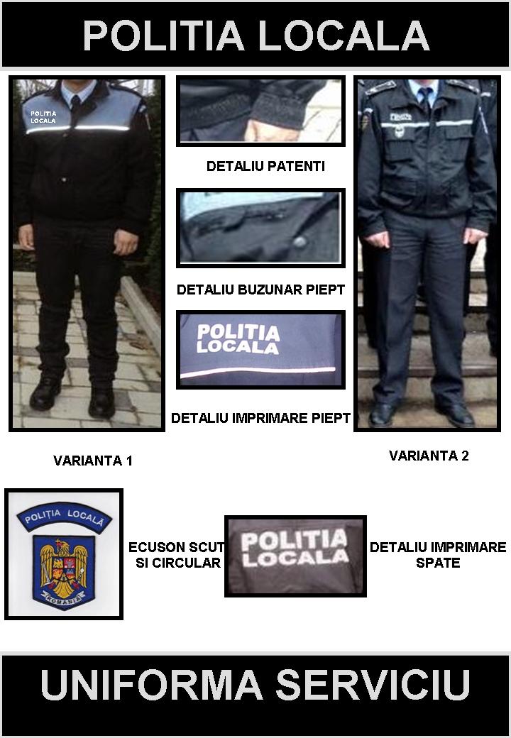 UNIFORME SI ECHIPAMENTE POLITIA LOCALA: IMBRACAMINTE