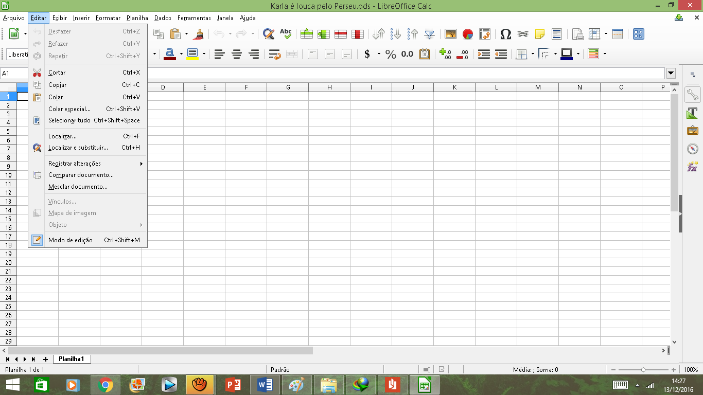 Espaço do Conhecimento: Libreoffice - Calc