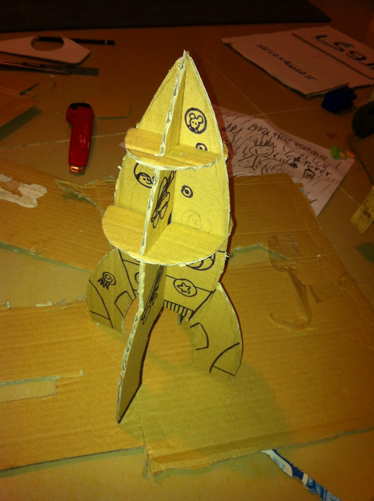 Our Artful Life: A Quick Instant Cardboard Project