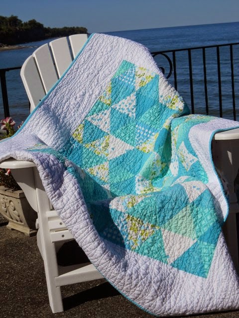 Snug Harbor Quilts: Turquoise Triangle Quilt