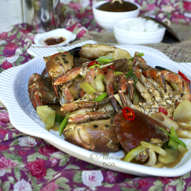 Adora's Box: CRABS WITH GINGER AND SPRING ONIONS