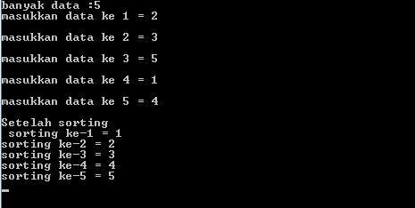 penjelasan notasi algoritma: SORTING DALAM BAHASA C DI PEMROGRAMAN