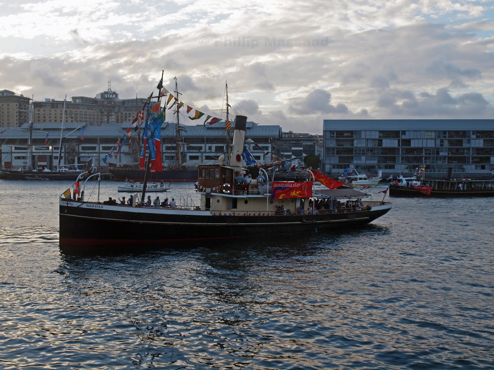 Mono Ships & Shipwrecks: Australia Day harbour scenes
