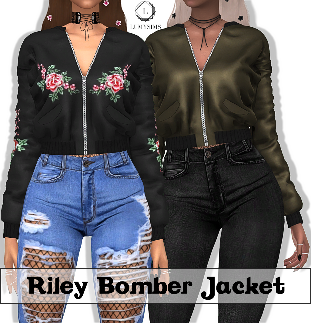 RILEY BOMBER JACKET - The Sims 4 Create a Sim - CurseForge