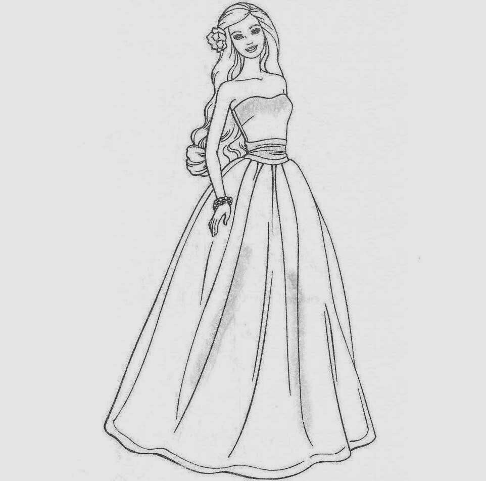Colour Drawing Free Wallpaper: The Free Printable Barbie Coloring ...