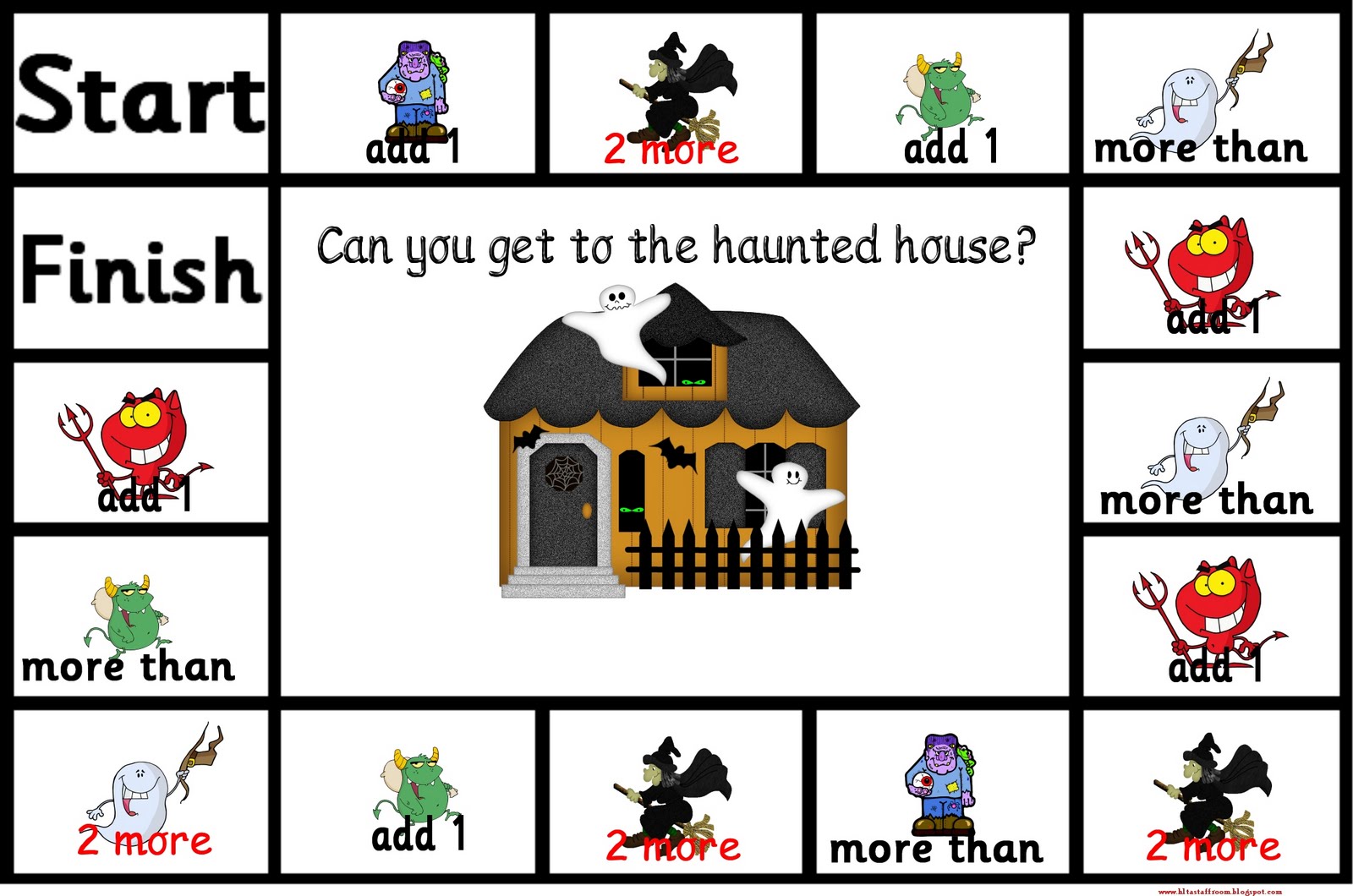 Debbie's Resource Cupboard: Haunted house board game - adding