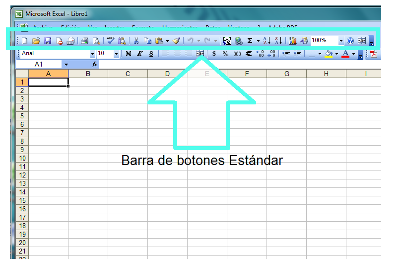 EXCEL: Componentes de la ventana de Excel