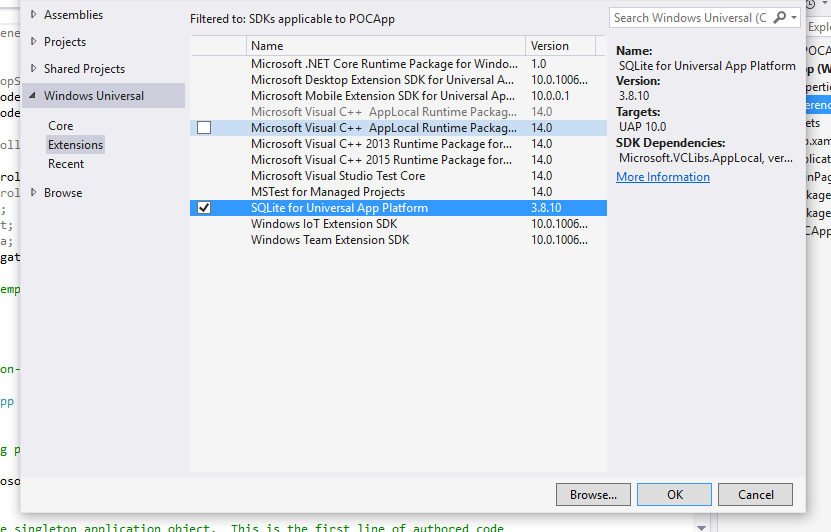 Using sqlite in Windows 10 Universal app project: Using SQLite in ... Using sqlite in Windows 10 Universal app project: Using SQLite in ...