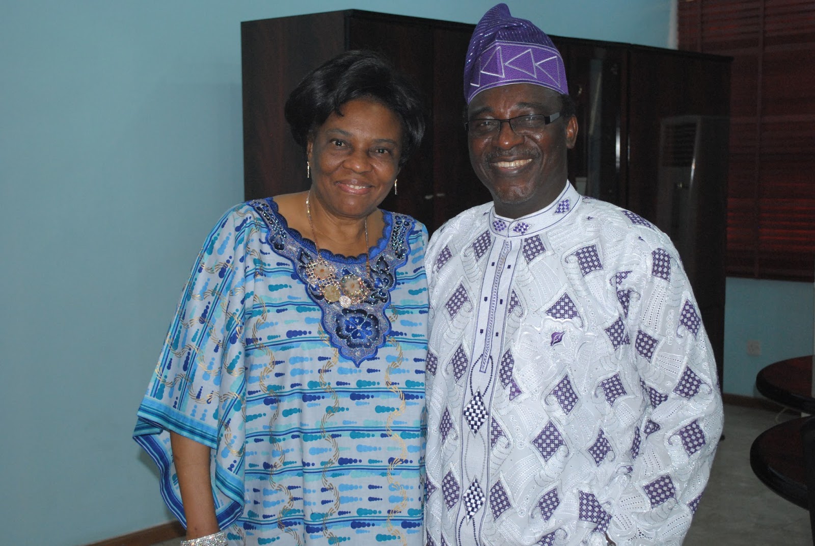 ARCHBISHOP SAM AMAGA AND WIFE SIGHTED AT THE MURTALA MUHAMMED AIRPORT LAGOS