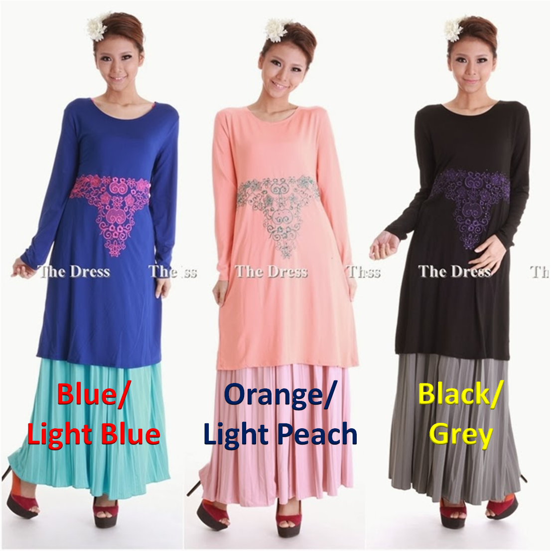 FASHION OF FEMME: Baju Kurung Color Block (B)