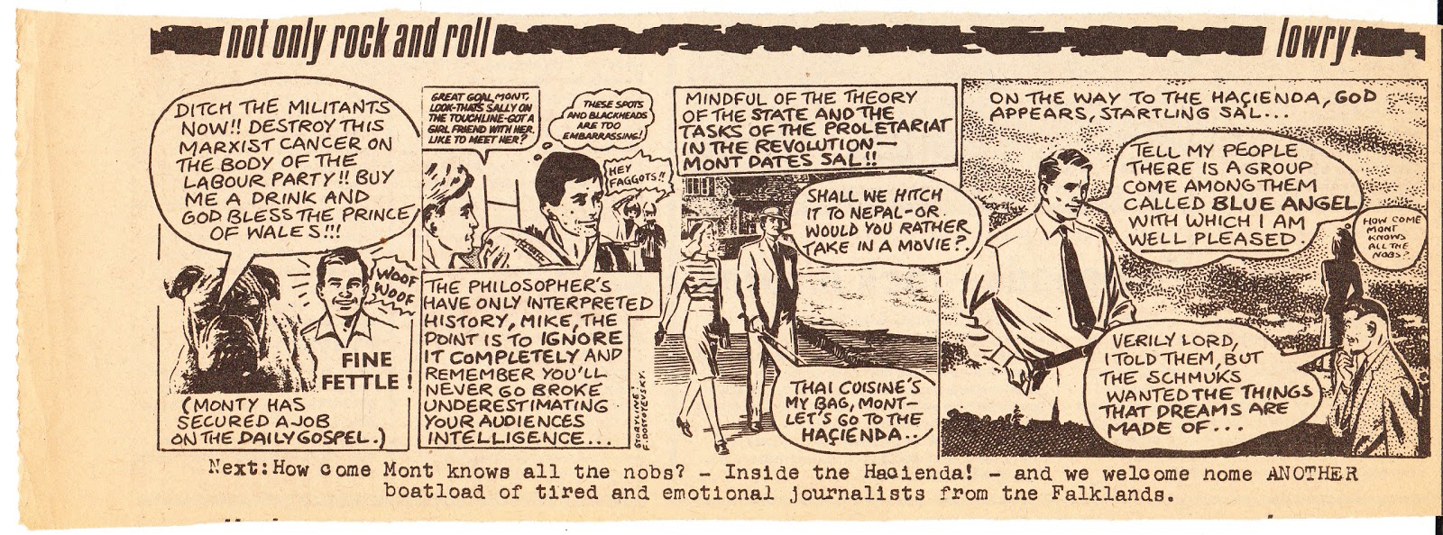 Include Me Out: Not Only Rock and Roll - Ray Lowry Comic Strip Collage