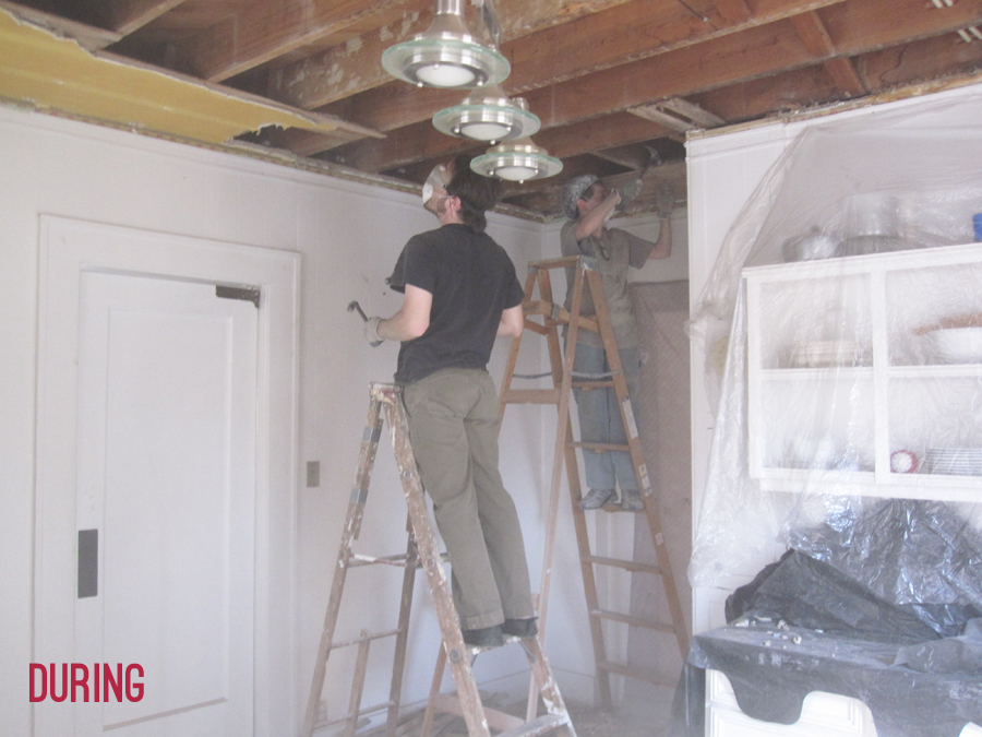 Keep Smiling: Kitchen Ceiling Demolition