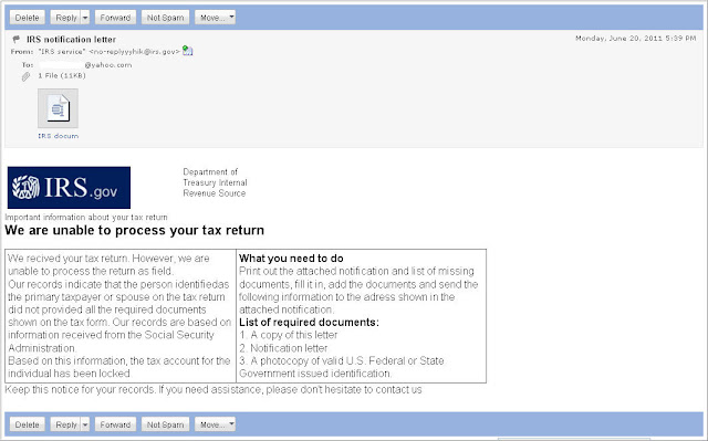 Journey Into Incident Response: Examining IRS Notification Letter SPAM