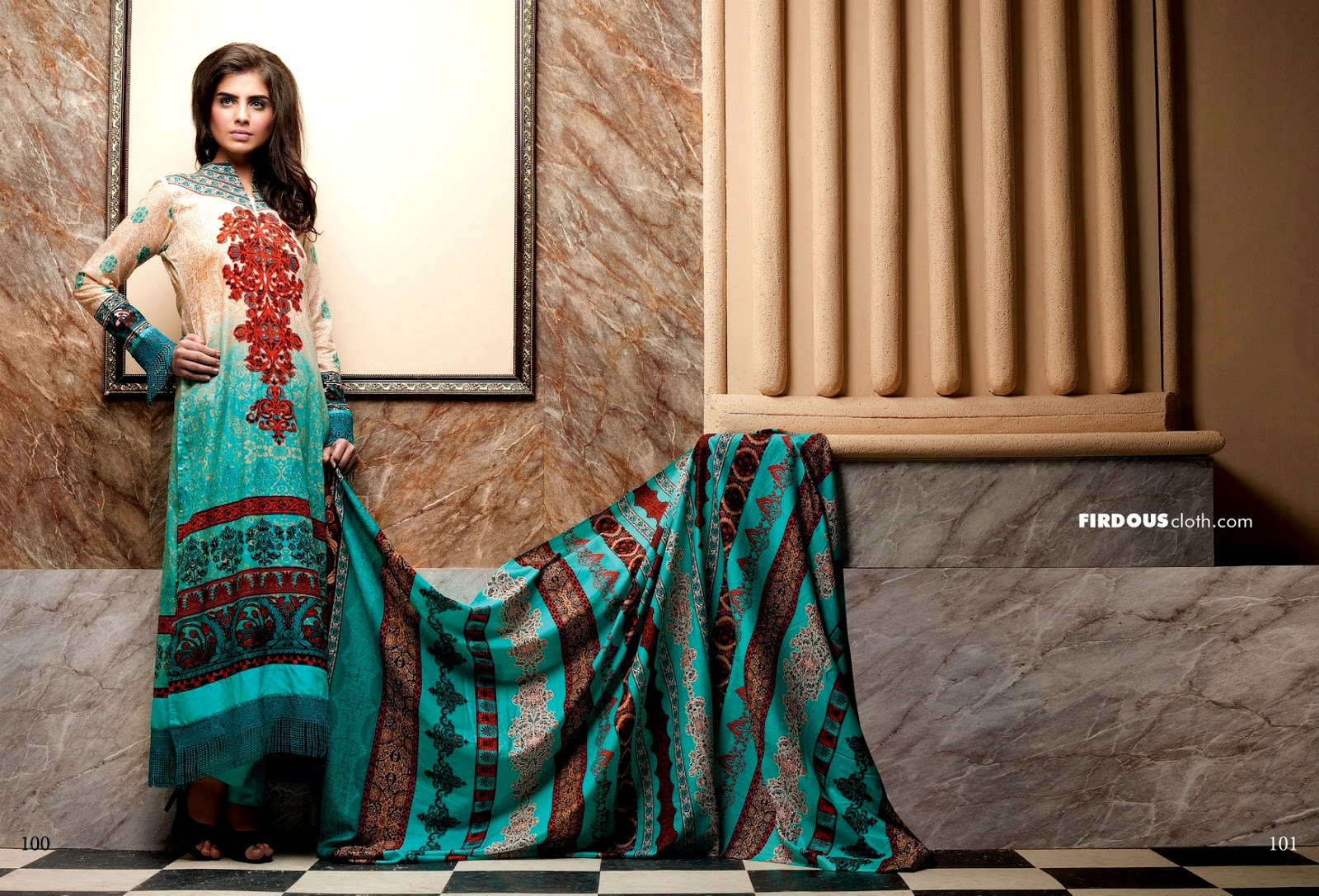 New Firdous Lawn Designs 2013-2014 | Exclusive Firdous Lawn Collection ...