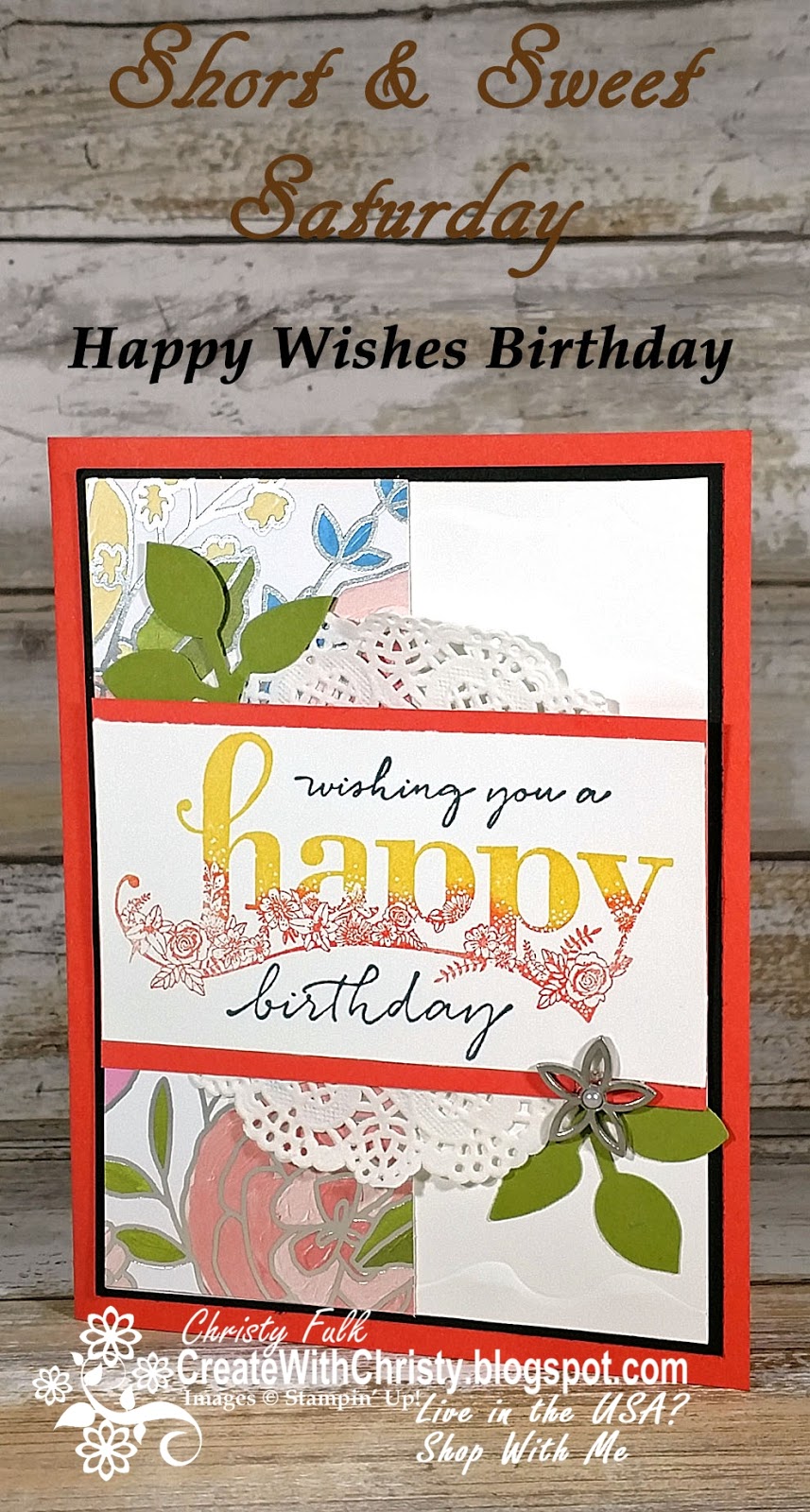 Short & Sweet Saturday - Happy Wishes [Create With Christy]