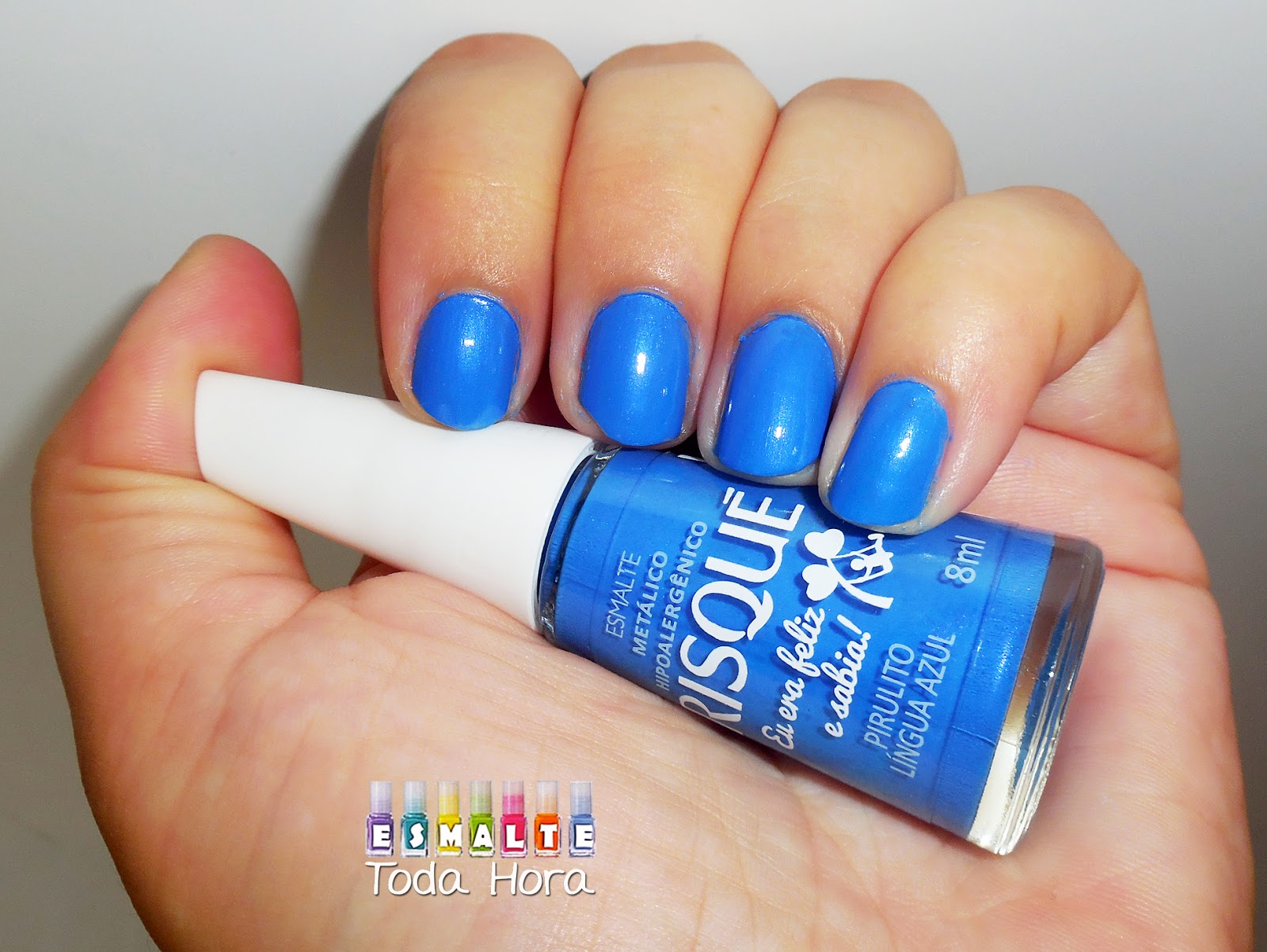 Esmalte Toda Hora: Pirulito Língua Azul - Risqué