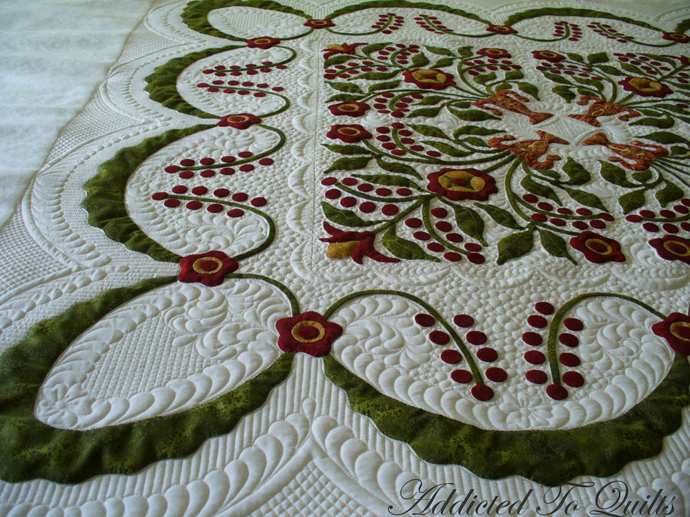 Addicted To Quilts: Feathers with Curved Cross Hatching